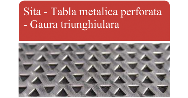 Sita - Tabla metalica perforata gaura triunghiulara 3.5 mm